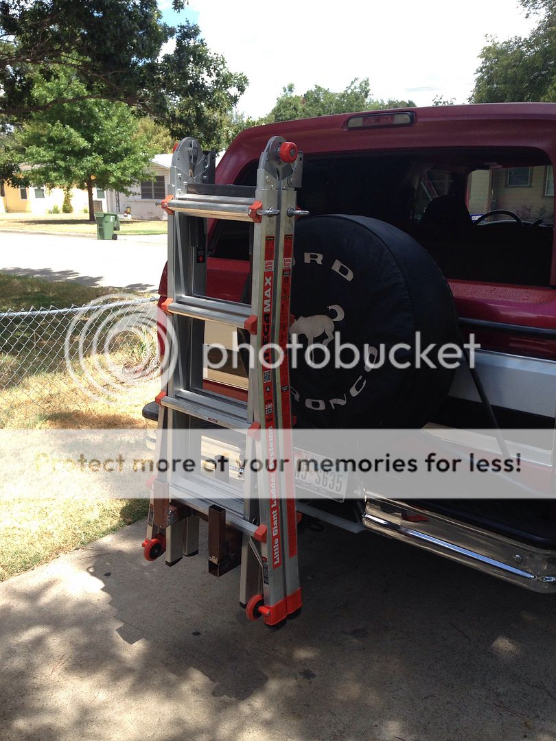 Built a hitch mount ladder caddy. | Bronco Forum - Full Size Ford ...